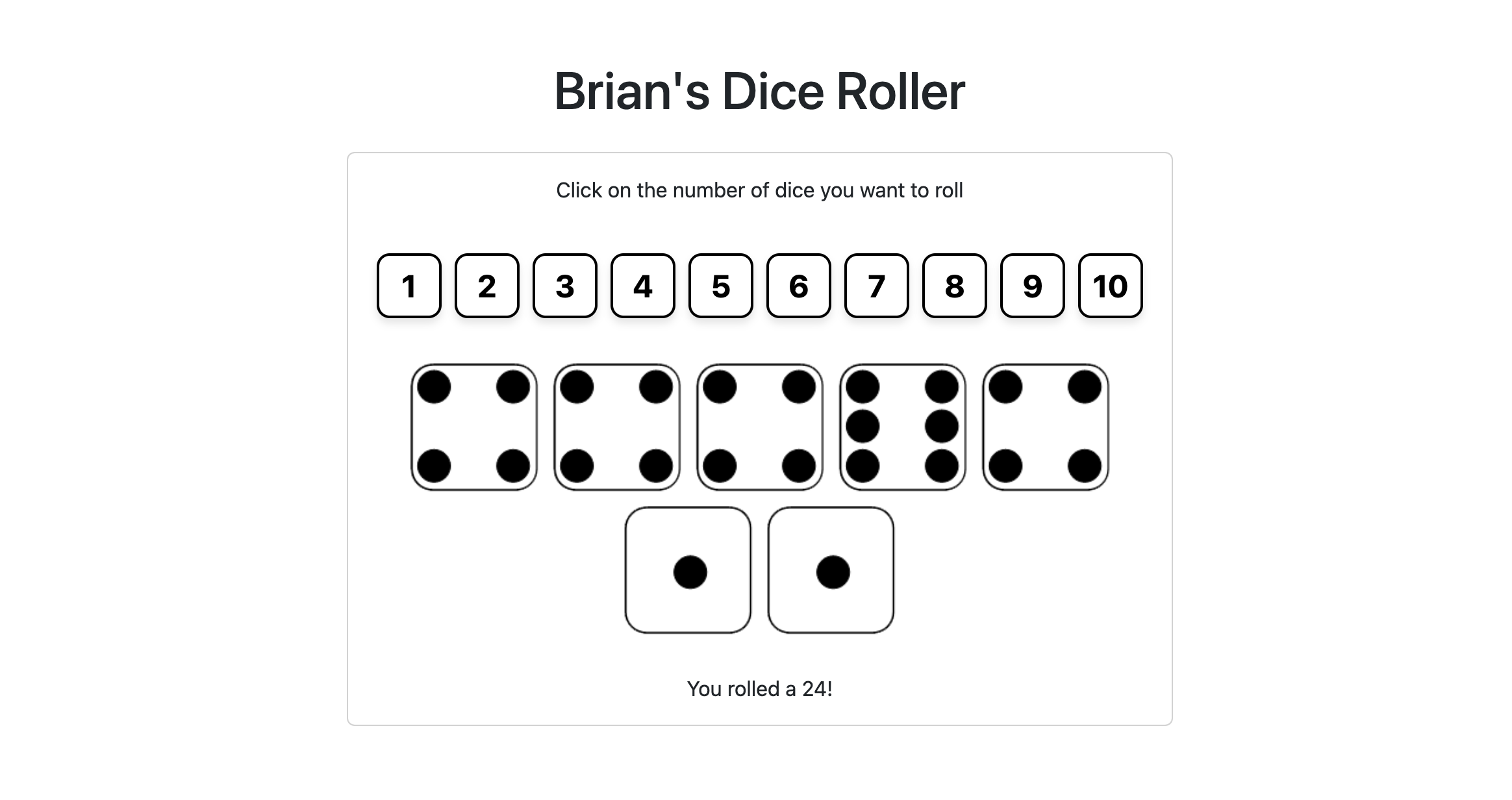 Dice-Roller | My dice roller is a simple yet stylish web app that allows users to roll dice by ...